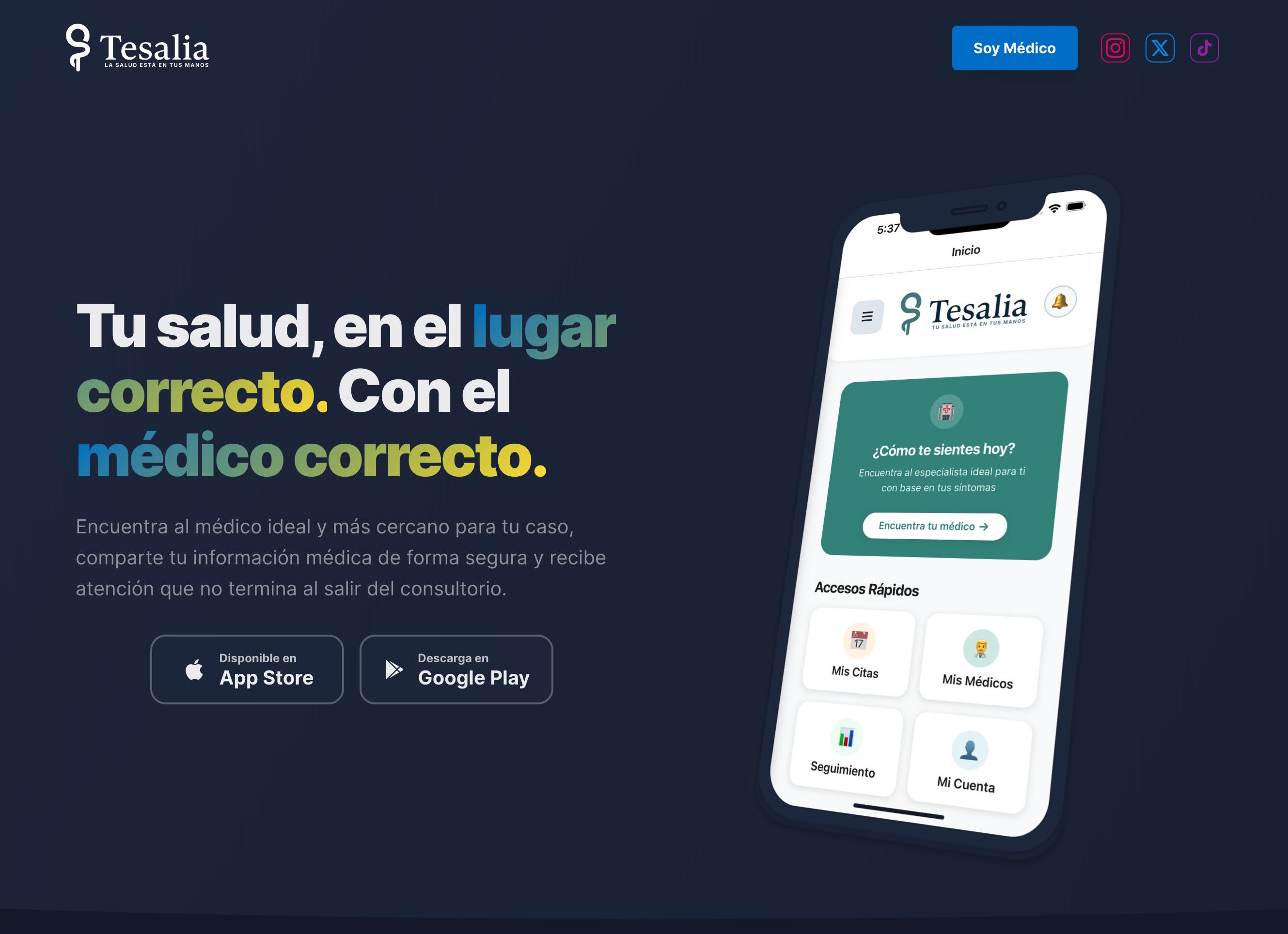Tesalia - Tu salud en el lugar correcto. Con el médico correcto | App ...